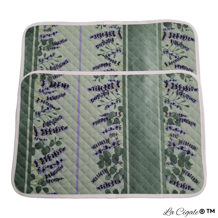 Eucalyptus Green Cotton Print Placemat - La Cigale